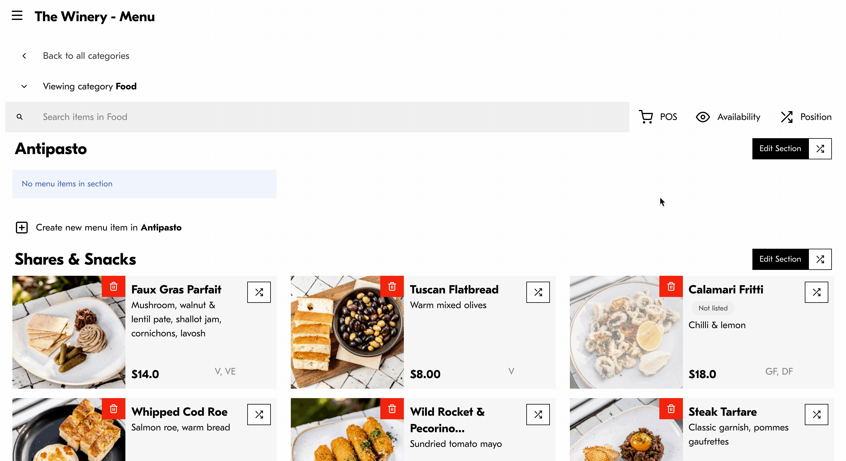 How to manage categories, sections & items – me&u