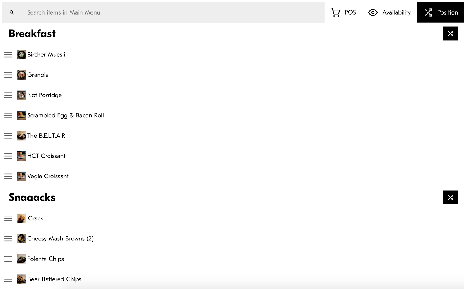 How to manage categories, sections & items – me&u